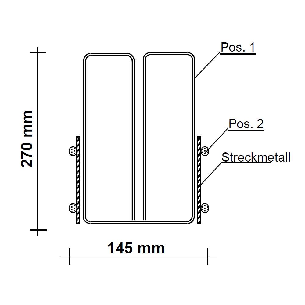 Upturn beam element - with water bar holder bottom plate / wall ...